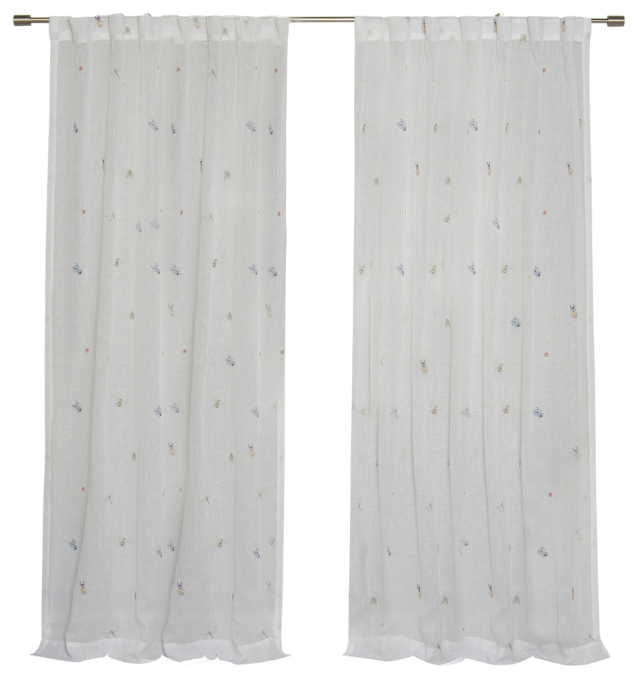 Sheer Beetles and Bees Curtains - Contemporary - Curtains - by Best ...