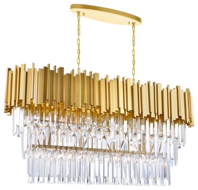 Deco 9 Light Pool Table Light With Medallion Gold Finish - Contemporary ...