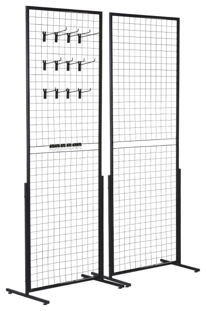 VEVOR 2'x5.6' Grid Wall Panels Tower 2 Packs Wire Gridwall Display ...