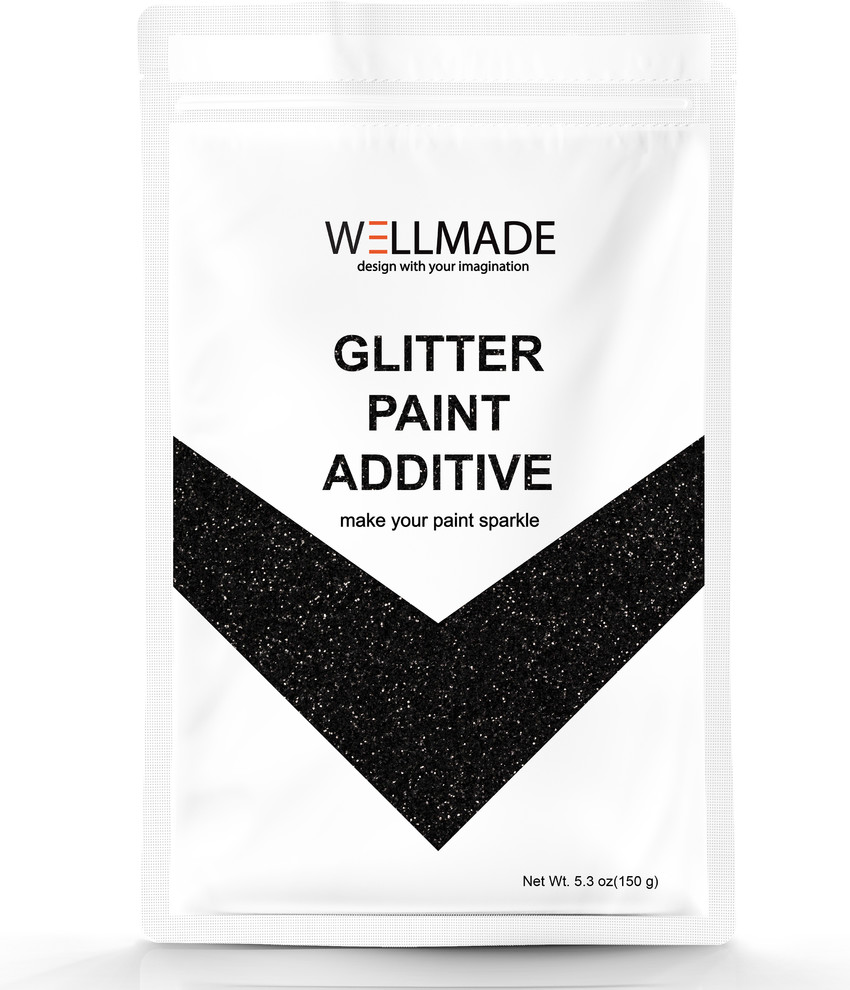 Black Glitter Paint Additive 5.3oz/150g/bag + 2pcs buffing pad, 5.3 oz ...