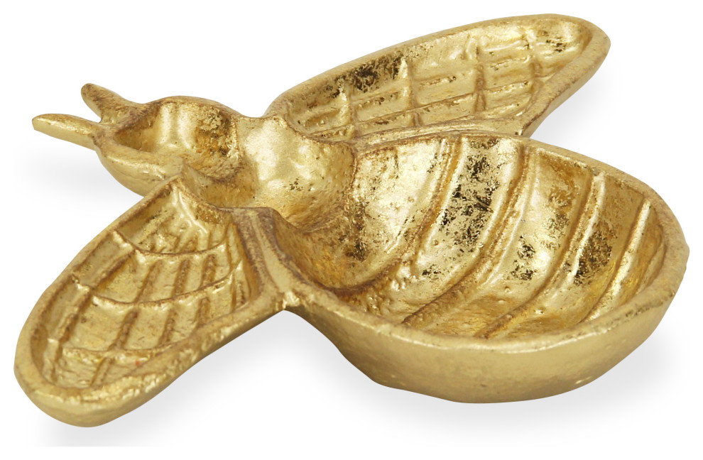 Golden Bumble Bee Cast Iron Dish - Farmhouse - Decorative Bowls - by ...
