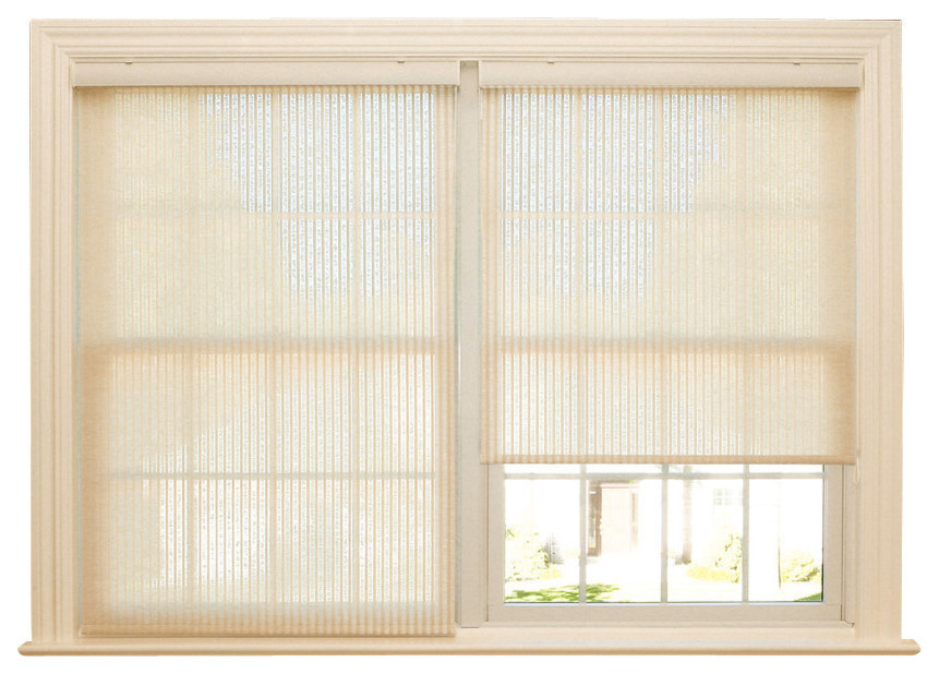 Samoa Premium Single Roller Window Shade, Beige, 26" - Contemporary ...