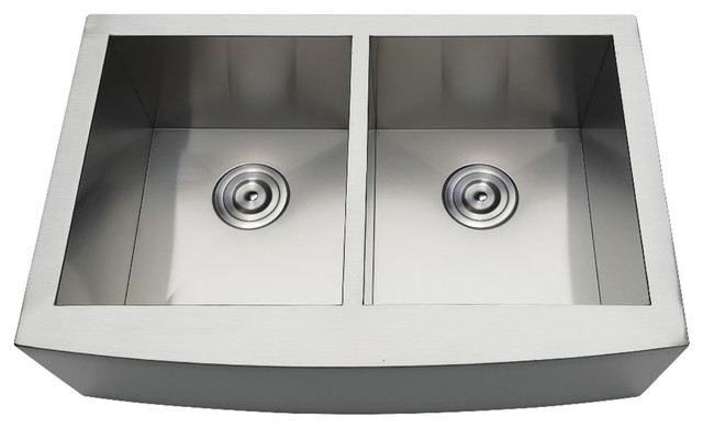 Gourmetier Drop-In Stainless Steel Double Bowl Farmhouse Kitchen Sink ...