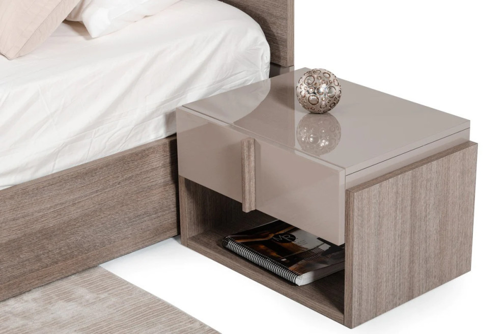 Cali Italian Modern Nightstand - Transitional - Nightstands And Bedside ...
