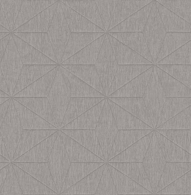 Bernice Taupe Geometric Wallpaper Sample - Contemporary - Wallpaper ...