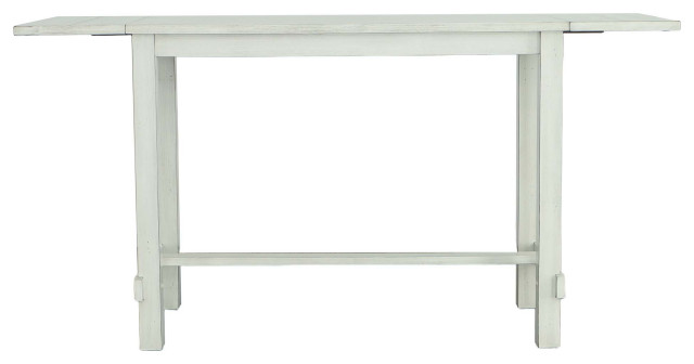 Holiday Drop-Leaf Counter Table, Sea Salt White - Farmhouse - Dining ...