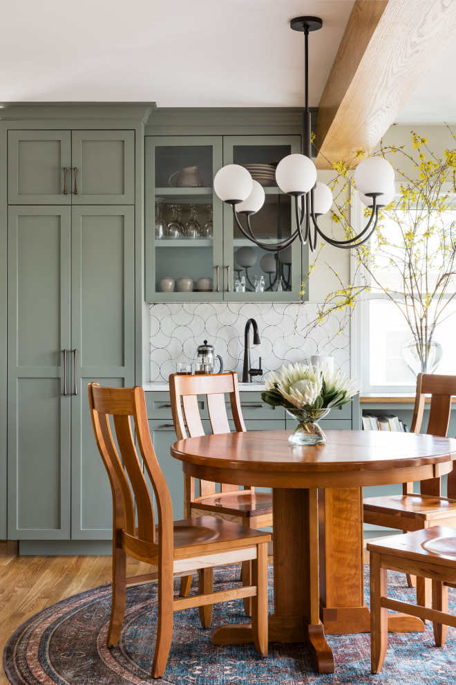 AFTER (View from Living to Dining) - Transitional - Dining Room ...