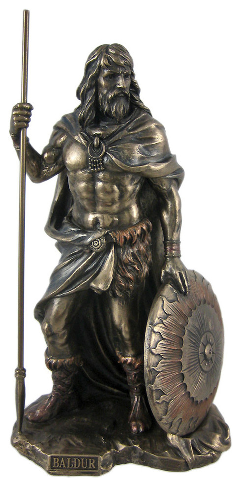 Norse God Baldr Bronzed Finish Statue Baldur Brave Bold - Traditional ...