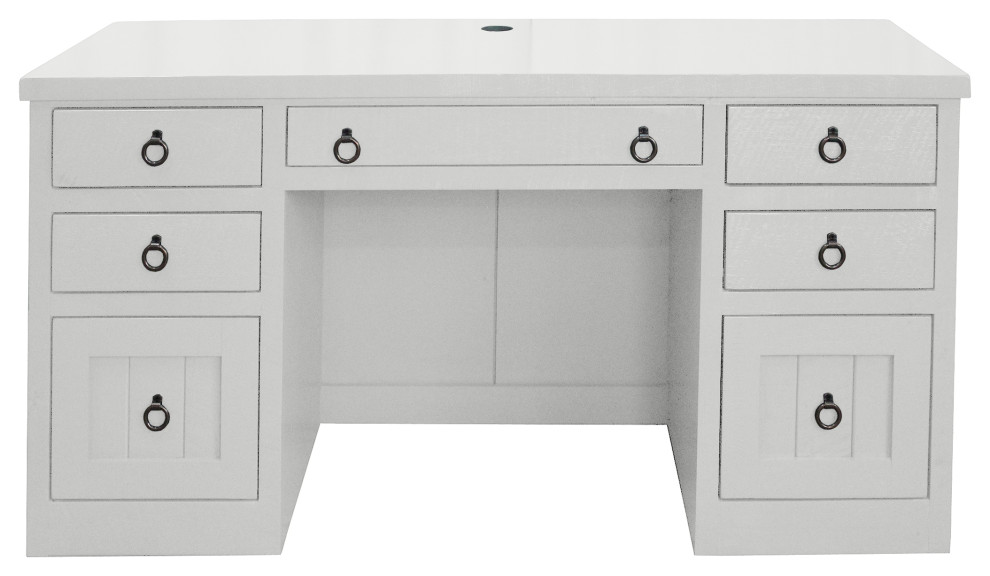 Rustic Executive Home Office Desk - Traditional - Desks And Hutches ...