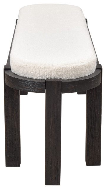 Pollard Bench - Shou Sugi Ban - Transitional - Upholstered Benches - by ...