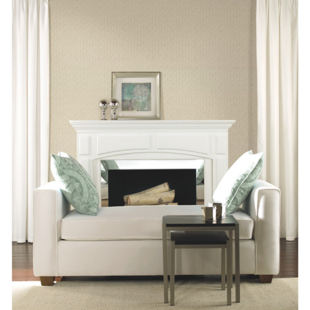 Tan Woven Texture Wallpaper - Transitional - Wallpaper - by York ...