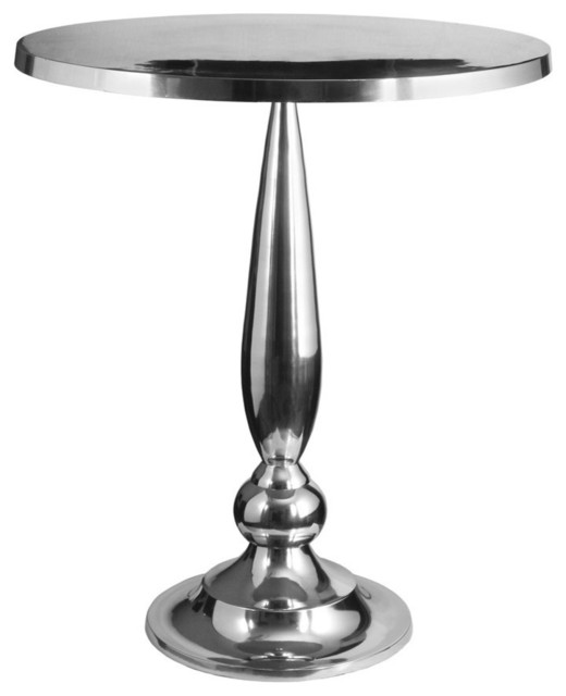 Kenroy Home Avon Accent Table, Polished Aluminum, 65053PA - Traditional ...