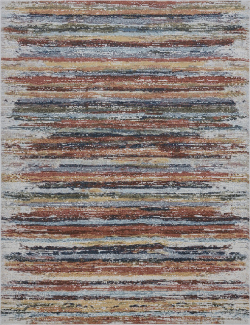 Athena Contemporary Stripe Area Rug, 4' X 5' - Contemporary - Area Rugs ...