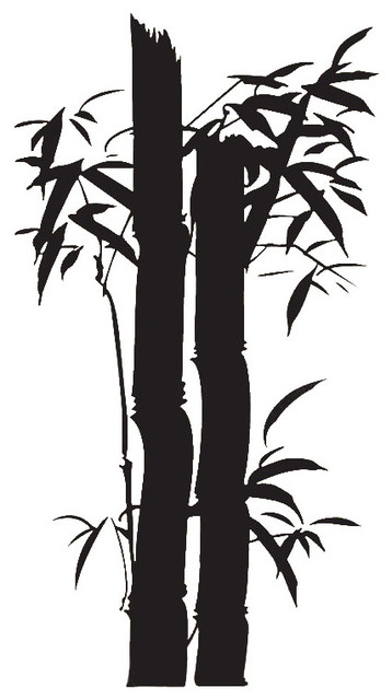 Bamboo Tree Wall Decal - Contemporary - Wall Decals - by Stickerbrand ...