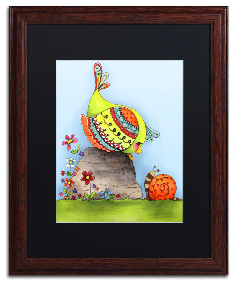 Jennifer Nilsson 'Chit Chat Birdy' Art, 20"x16" - Traditional - Prints ...