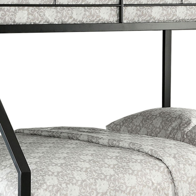 Benzara BM217509 Twin over Full Metal Bunk Bed with Tubular Frame ...