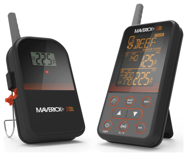 Maverick XR Series Extended Range BBQ Thermometer with 2 Probes ...