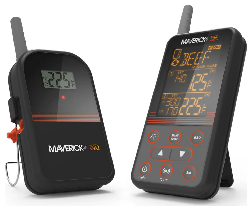 Maverick XR Series Extended Range BBQ Thermometer with 2 Probes ...