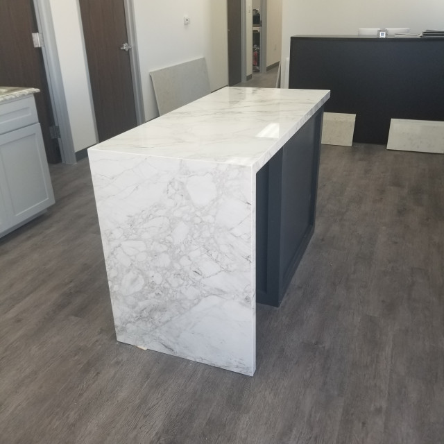 Dekton Bergen Waterfall Desk - Houston - by Wave Granite & Marble ...