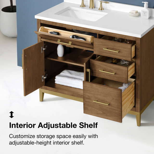 OVE Decors Diya 30" Single Sink Bathroom Vanity, 42" - Contemporary ...