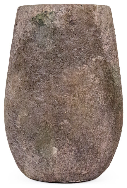 White Stone Vase - Farmhouse - Vases - by Zentique, Inc. | Houzz