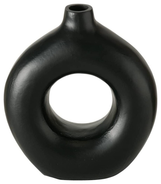 Iconic Ring Vase, 9 Inches, 9 L x 3 W x 7 1/2 H inches - Transitional ...
