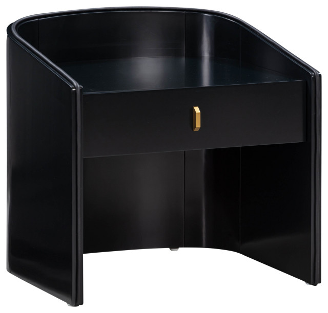 Collins Lacquer Nightstand - Transitional - Nightstands And Bedside ...