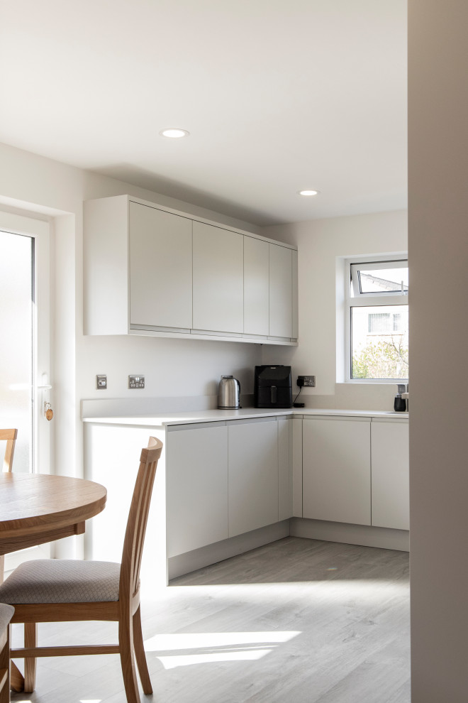Silky Matt Kitchen in Light Grey - Modern - Kitchen - Cornwall - by ...