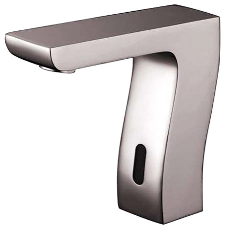 Bravat Commercial Automatic Brushed Nickel Hands Free Sensor Faucet ...