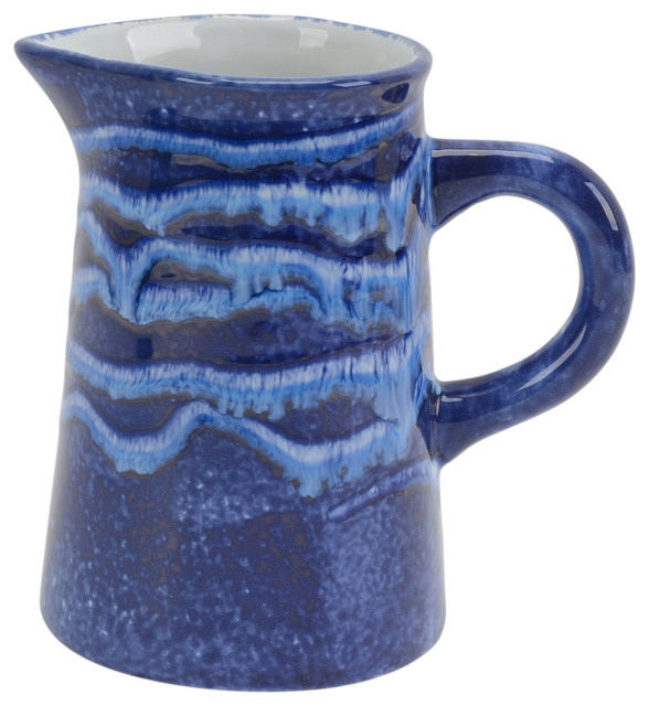 Sagebrook Home Ceramic Pitcher 6"H, Blue - Contemporary - Pitchers - by ...