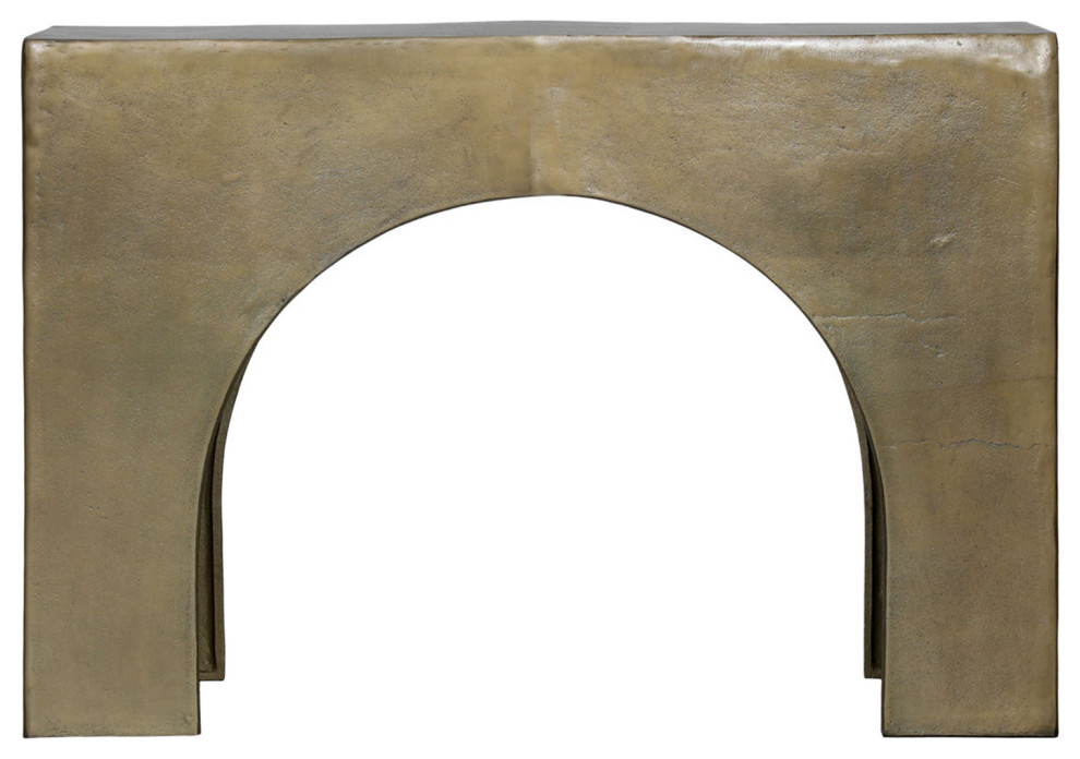 Brass Finish Arch Console Table - Modern - Console Tables - by Design ...