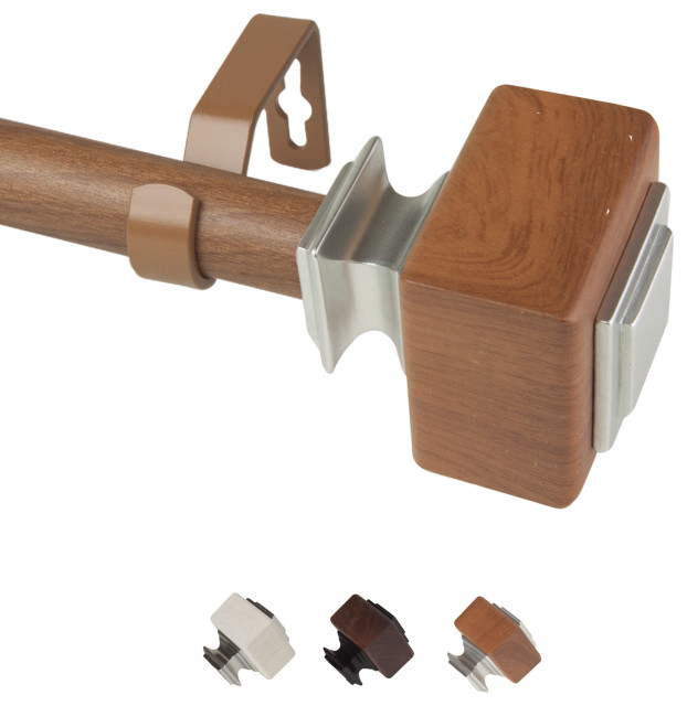 Azura 1" Diameter Curtain Rod, 48-84" - Transitional - Curtain Rods ...
