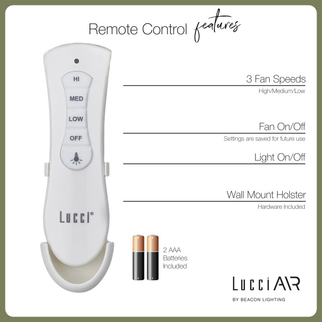 Lucci Air Moonah 52" LED Light With Remote Control Ceiling Fan ...