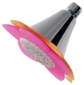3 Function LED Flower Shower Head in Pink and Orange - Contemporary ...