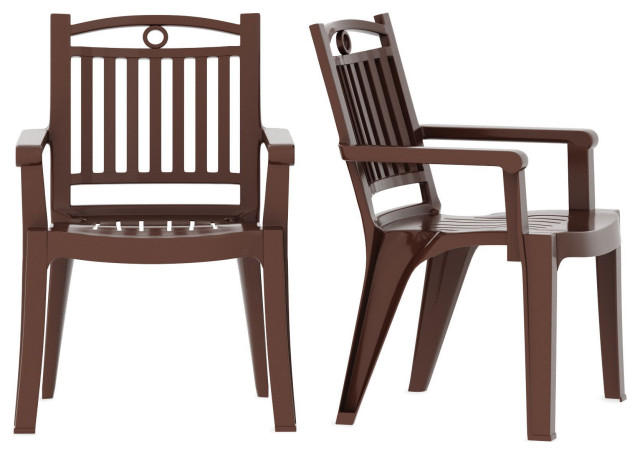 Windsor Resin Patio Chair - Contemporary - Outdoor Dining Chairs - by ...