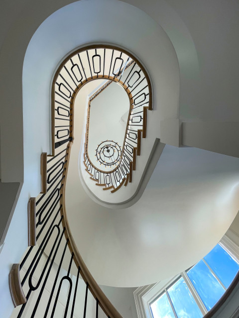 95_Remarkable and elegant floating elliptical staircase, McLean, VA ...