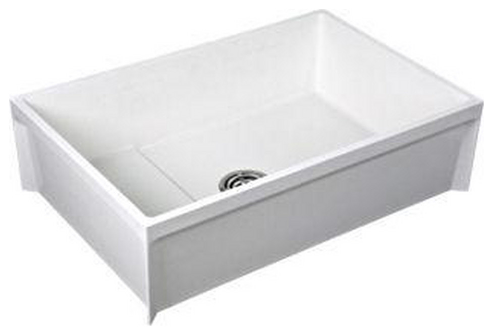 PROFLO MSB3624 36-3/16" x 24-3/16" Floor Mounted Mop Service Sink ...