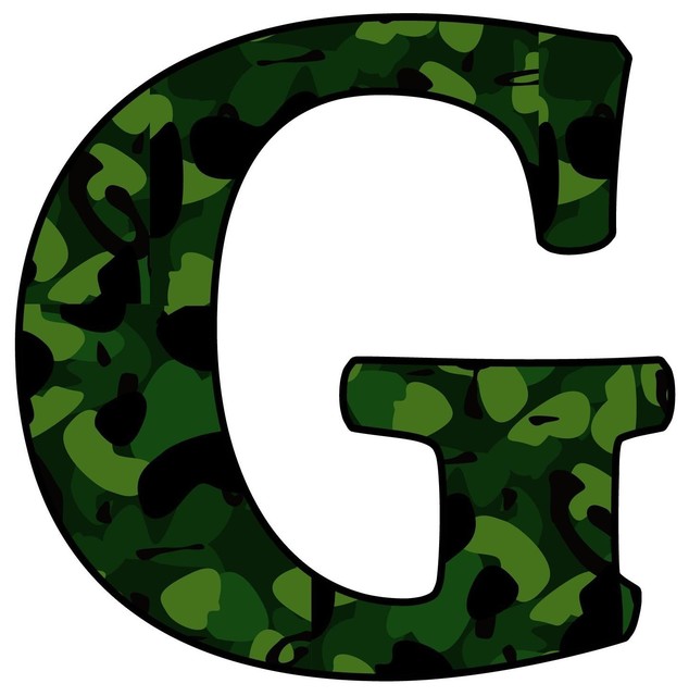 VWAQ Camoflauge G Wall Decal Peel and Stick Military Camo Pattern Wall ...