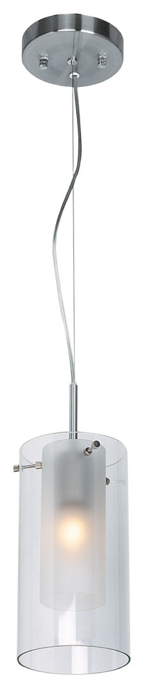 Proteus, Cable Suspended Pendant, Incandescent, Brushed Steel With FRC ...