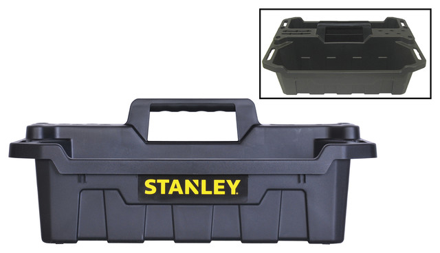 Stanley 19.34"x13"x7.6" Black Portable Storage Tote Tray - Transitional ...