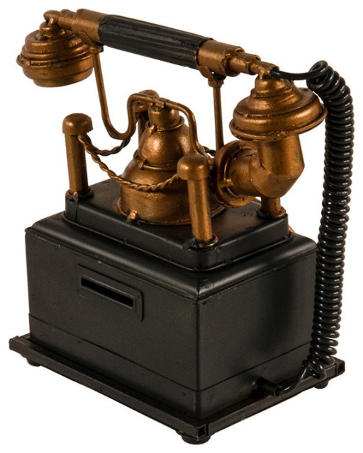 Vintage Telephone Coin Bank - Traditional - Decorative Objects And ...