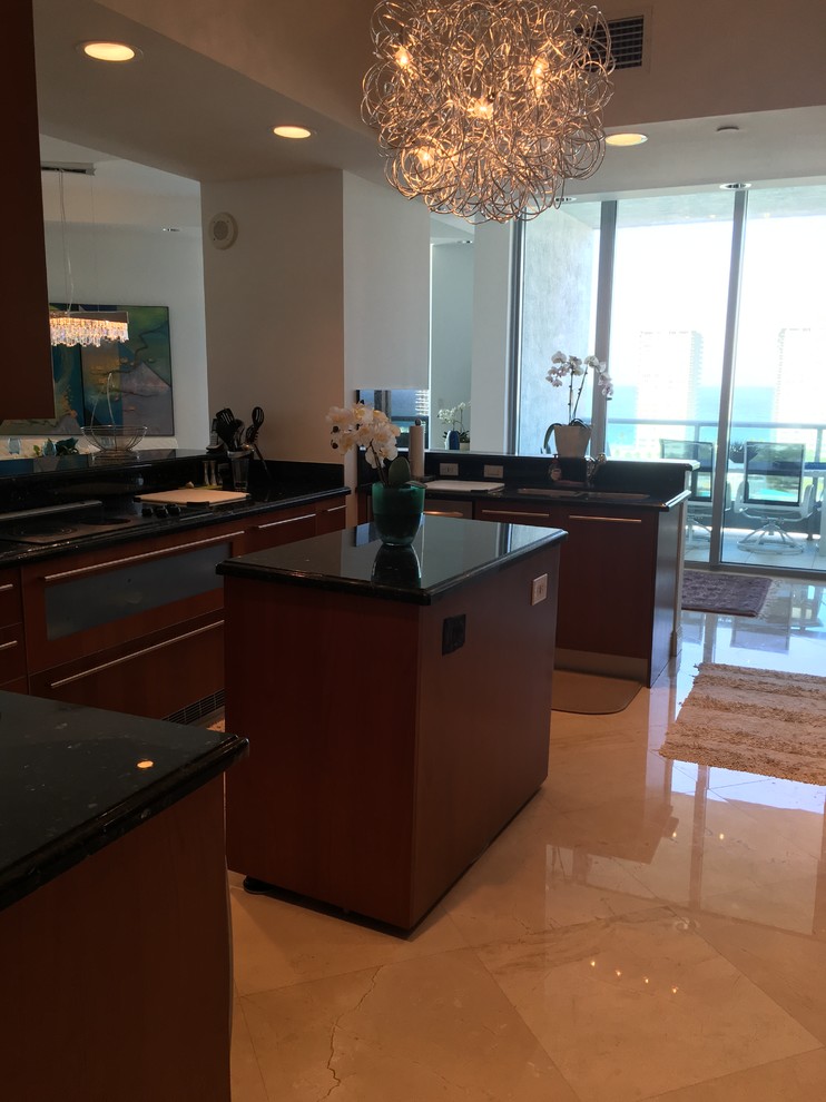 High-Rise Condo Contemporary Kitchen Remodel - Miami - by Allied ...