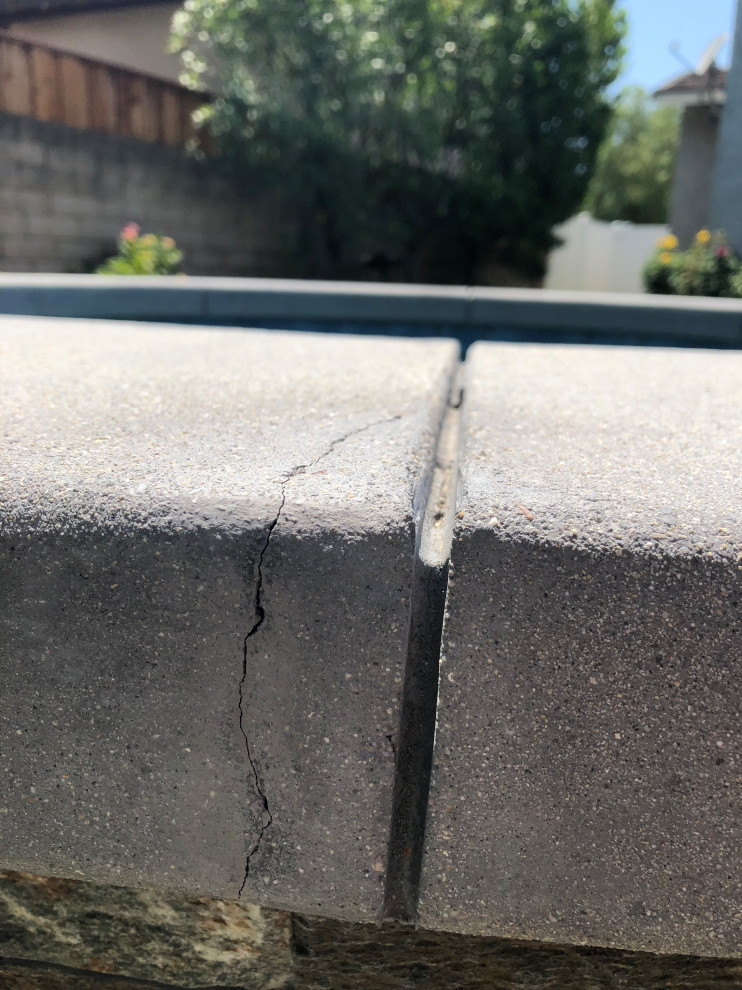 New spa coping cracked after a few days!! Please help!