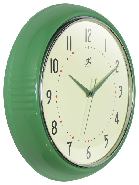 15 Inch Round Retro Wall Clock - Contemporary - Wall Clocks - by ...