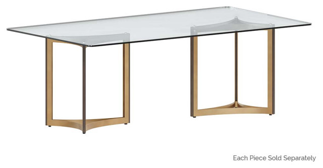Glass Dining Table Top Rectangular Clear - Contemporary - Table Tops ...