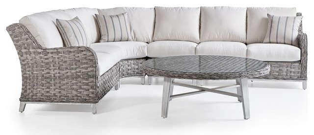 Turtle Beach Round Coffee Table - Tropical - Outdoor Coffee Tables - by ...