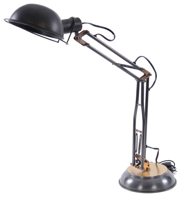 Brass Table Spring Lamp on Base - Transitional - Desk Lamps - by ...