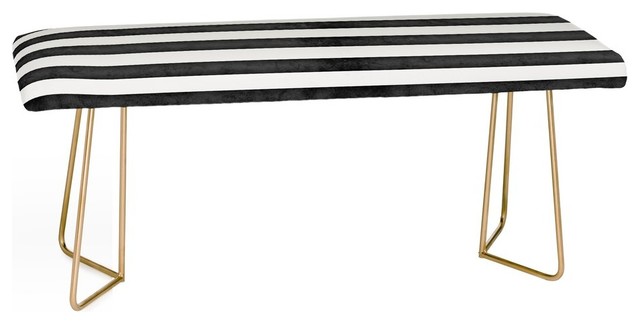 Deny Designs Monika Strigel Farmhouse Shabby Stripes Black Bench ...