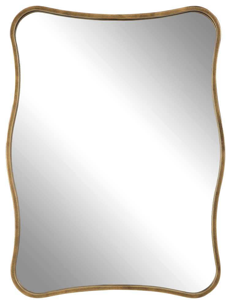 Pavia Curvy Vanity Mirror - Traditional - Wall Mirrors - by Ownax | Houzz
