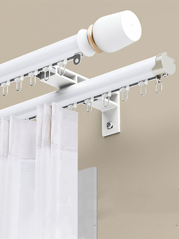 CHT02 Sonder White Black Grey Curtain Rods With Rail Gliders - Modern ...